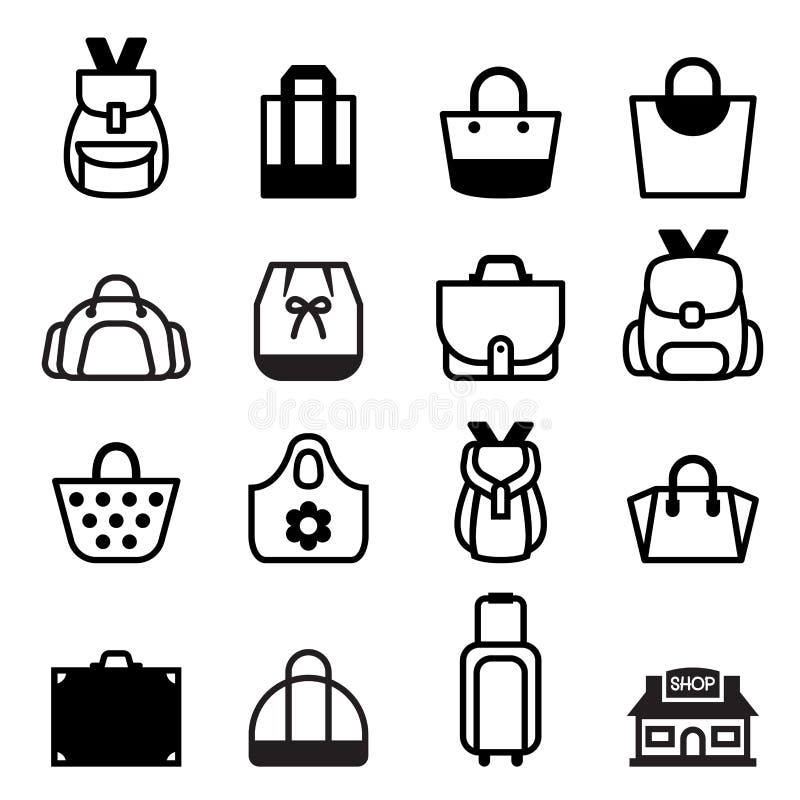 Bag icon stock illustration. Illustration of collection - 72474407