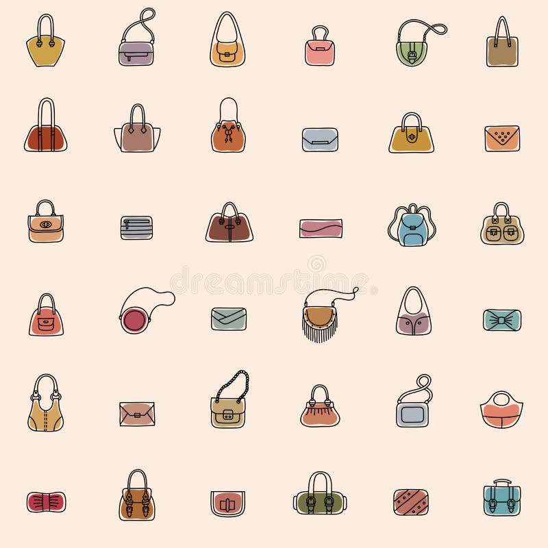 Different Styled Bags Stock Illustrations – 8 Different Styled Bags ...