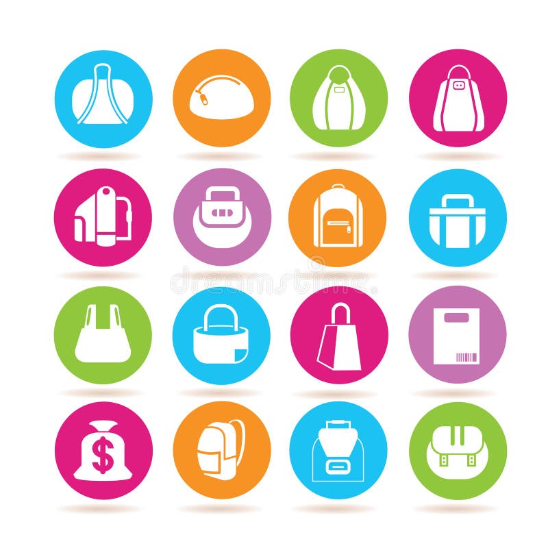 Bag icons stock illustration. Illustration of design - 59065231