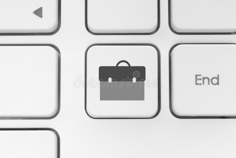 Bag on keyboard button stock photo. Image of business - 47518634
