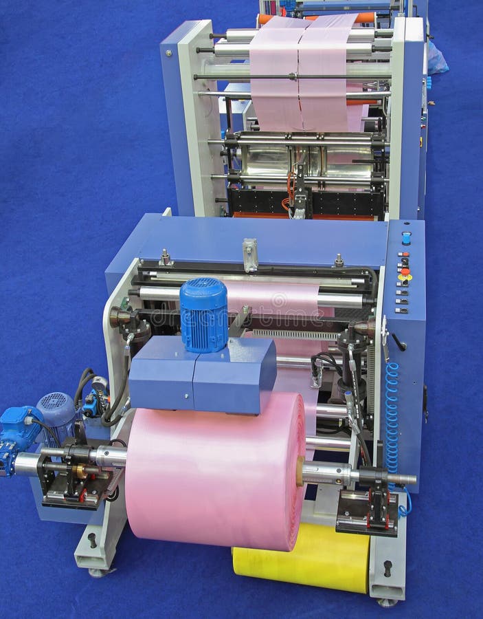 Bag Making Machine stock photo. Image of industry, plastic - 142968218