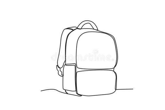A Bag with Many Pockets for School Stock Vector - Illustration of class ...