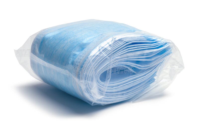 Bag of Medical Masks stock image. Image of covid, blue - 202833405
