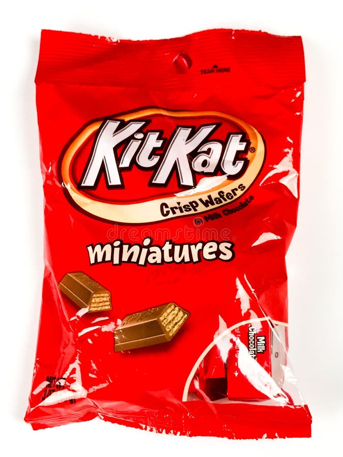 Bag of Mini Kit Kat Candy Bars Editorial Photography - Image of ...