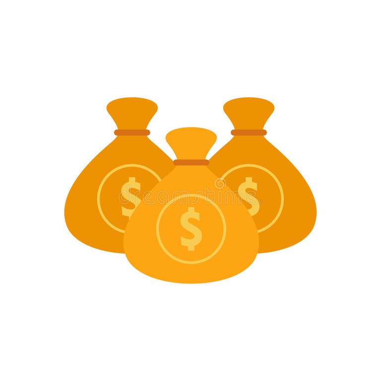 Bag of Money Flat Design Vector Illustration. Payment Method Symbol ...