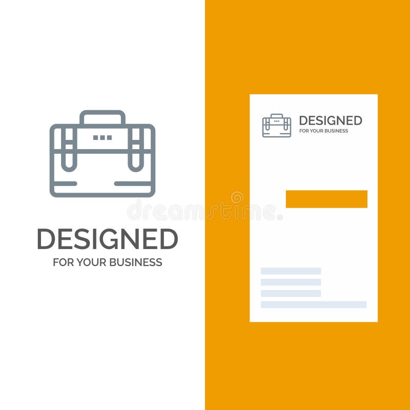 Bag, Office Bag, Working, Motivation Grey Logo Design and Business Card ...