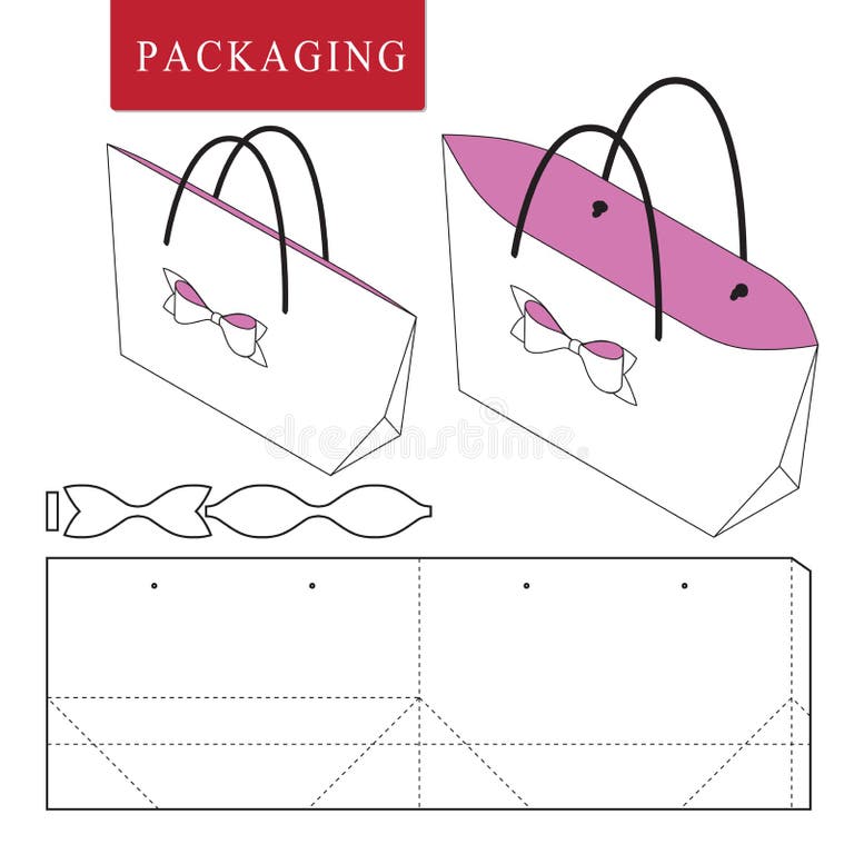 Paper Bag Blueprint Packaging Stock Illustrations – 3,350 Paper Bag ...