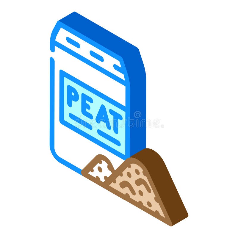 Bag of Peat Isometric Icon Vector Illustration Stock Vector ...