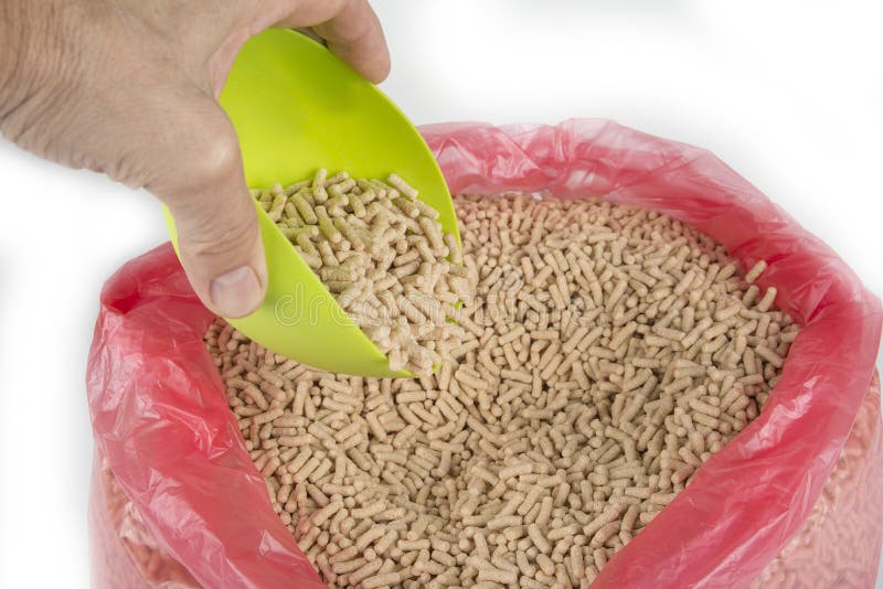 Bag of Pelleted Animal Food on a White Stock Photo - Image of pelleted ...