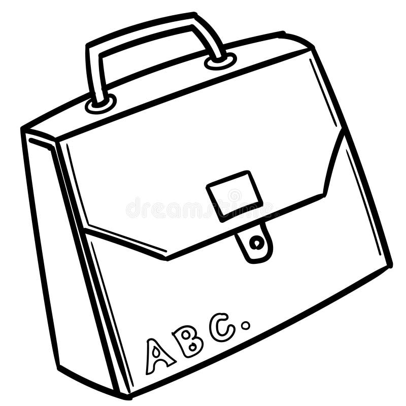 Bag Pencil Book School Pen Tools Stock Illustration - Illustration of ...