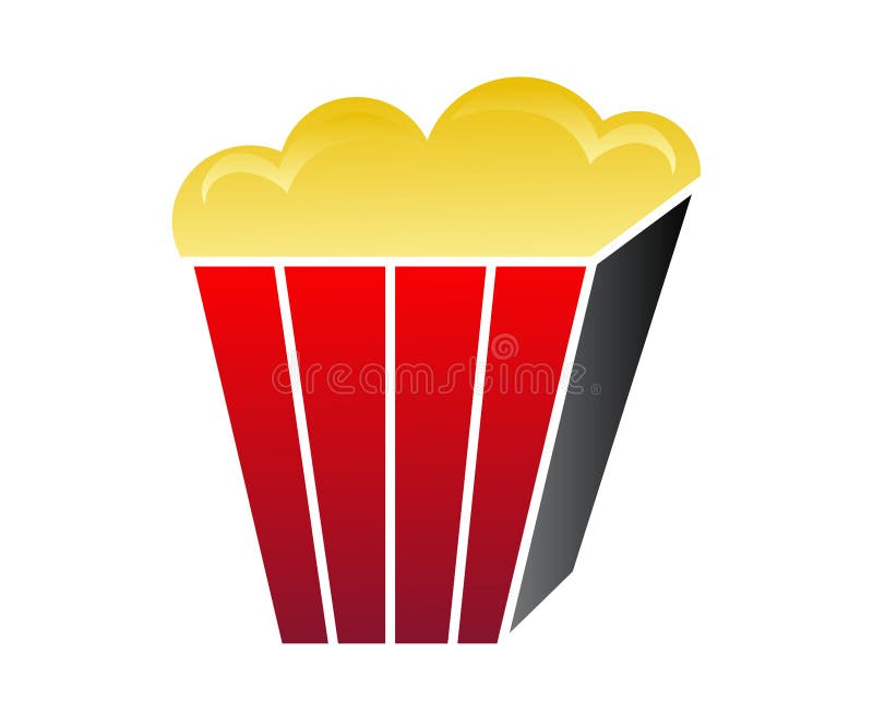 Popcorn Bag Vector Illustration Stock Vector - Illustration of popcorn ...