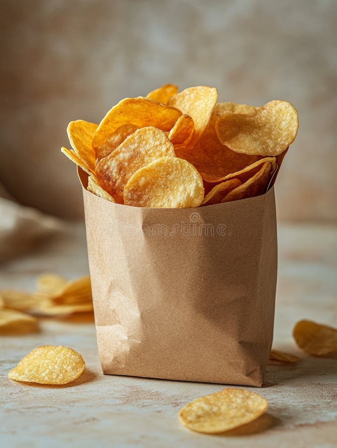 Bag Potato Chips Rustic Surface Stock Photos - Free & Royalty-Free ...