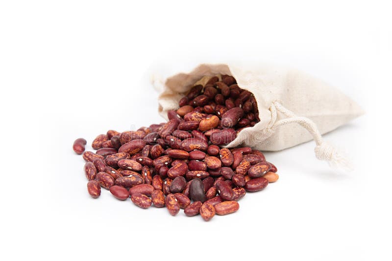 Bag of Red Beans on a White Background Stock Image - Image of food ...