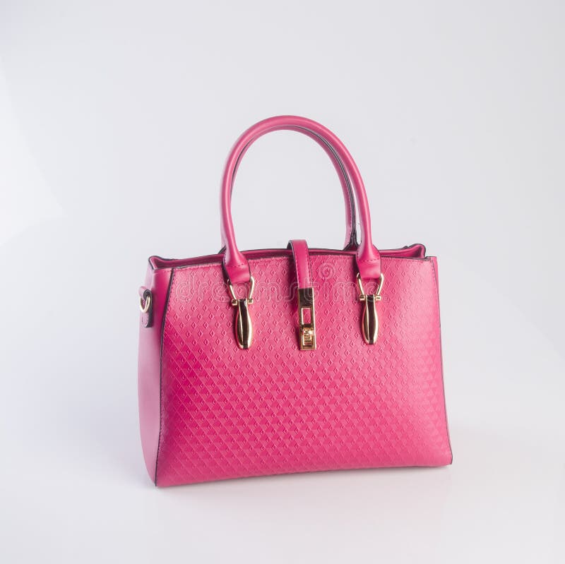 Bag or Red Colour Woman Bag on Background. Stock Image - Image of ...