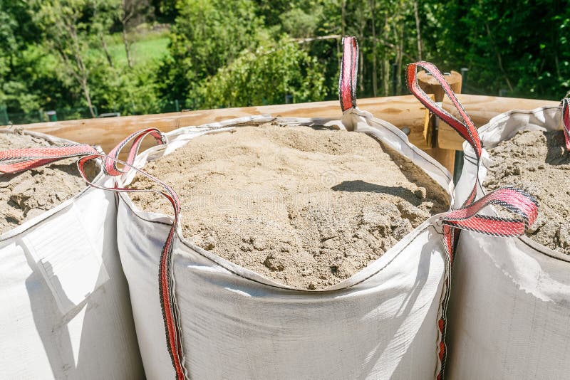 Bag with sand stock photo. Image of nature, earth, construction - 173251286