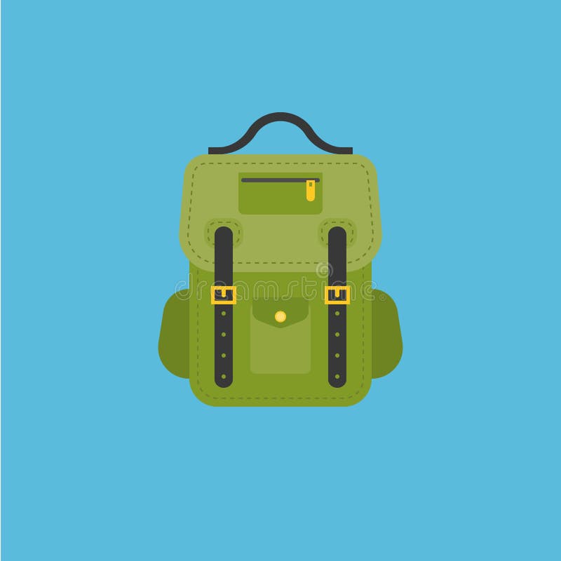 Bag or School Bag, Back To School Concept Flat Design Stock Vector ...