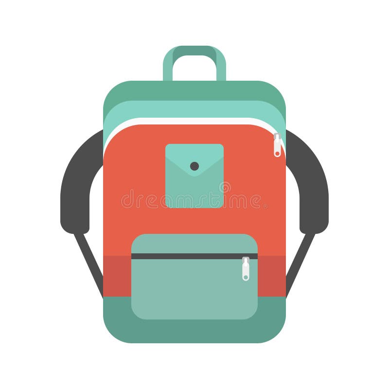 Bag or School Bag, Back To School Concept Flat Design Stock Vector ...
