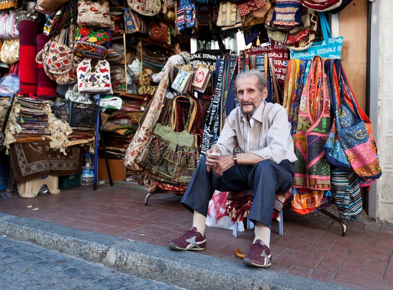Bag Seller at the Grand Bazaar. Editorial Photo - Image of bunch ...