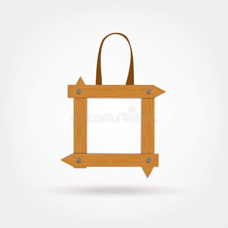 Bag Shape Made from Wooden Boards for Your Design Stock Vector ...