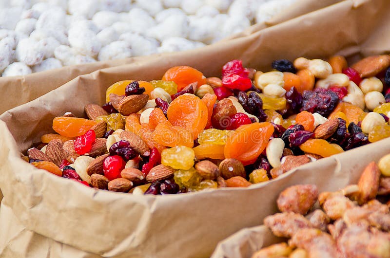Bag of Small Nuts. Snack Fast Food. Stock Photo - Image of hazelnut ...