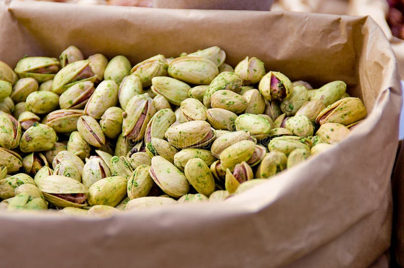 Bag of Small Nuts. Snack Fast Food. Stock Photo - Image of ingredient ...