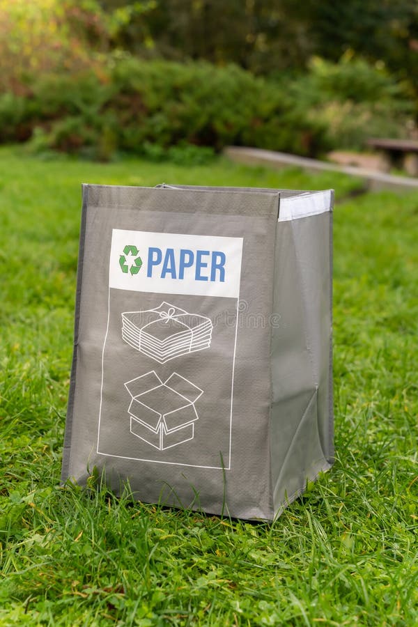 Bag for Sorting Plastic Garbage in Park Stock Image - Image of ...
