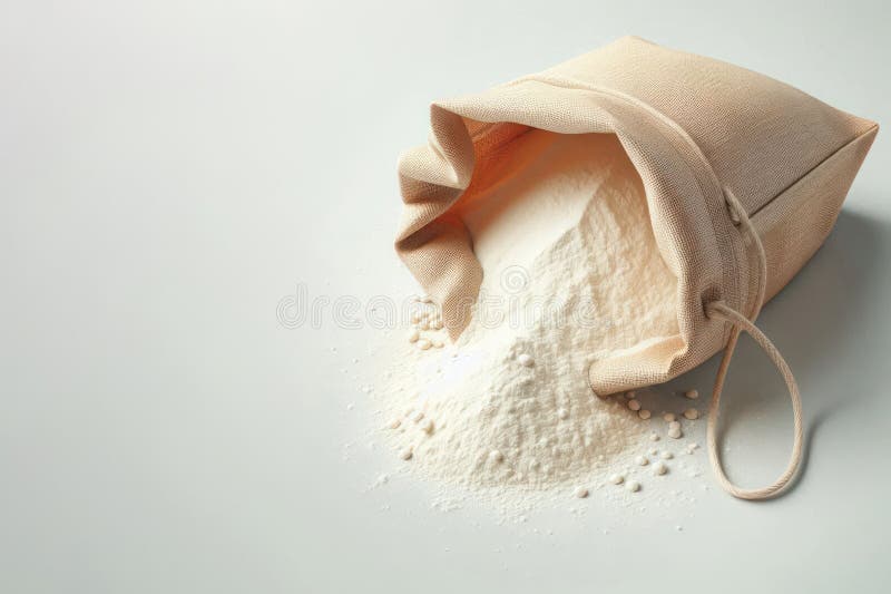 A Bag of Spilled Flour. Space for Text. Stock Photo - Image of natural ...