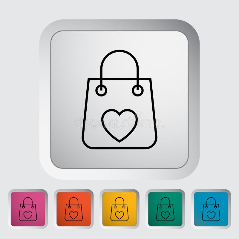 Bag store single icon. stock vector. Illustration of sale - 91616631