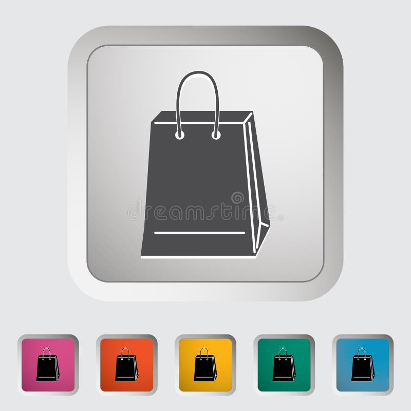 Bag store single icon. stock vector. Illustration of product - 34506278