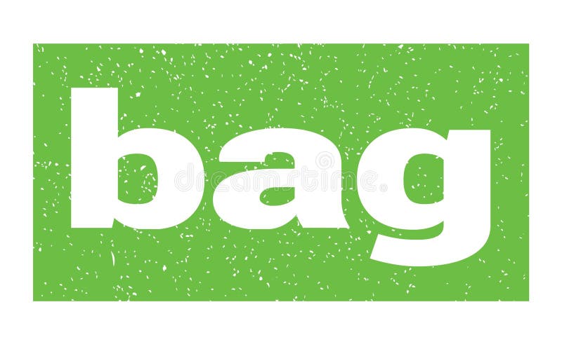 Bag Text Written on Green Stamp Sign Stock Illustration - Illustration ...