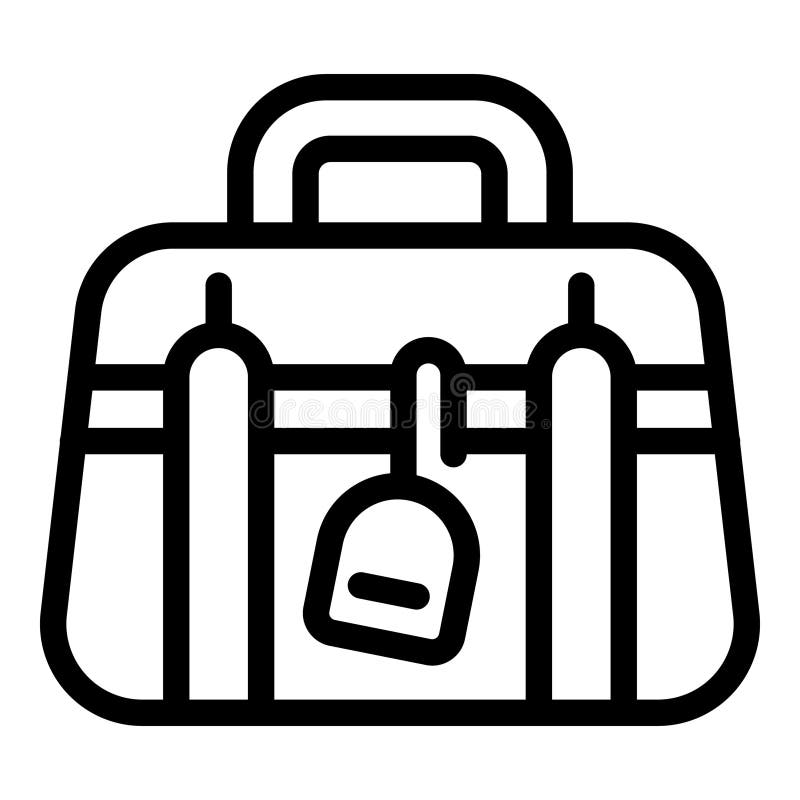 Bag Travel Tag Icon Outline Vector. Carton Gear Suitcase Stock Vector ...
