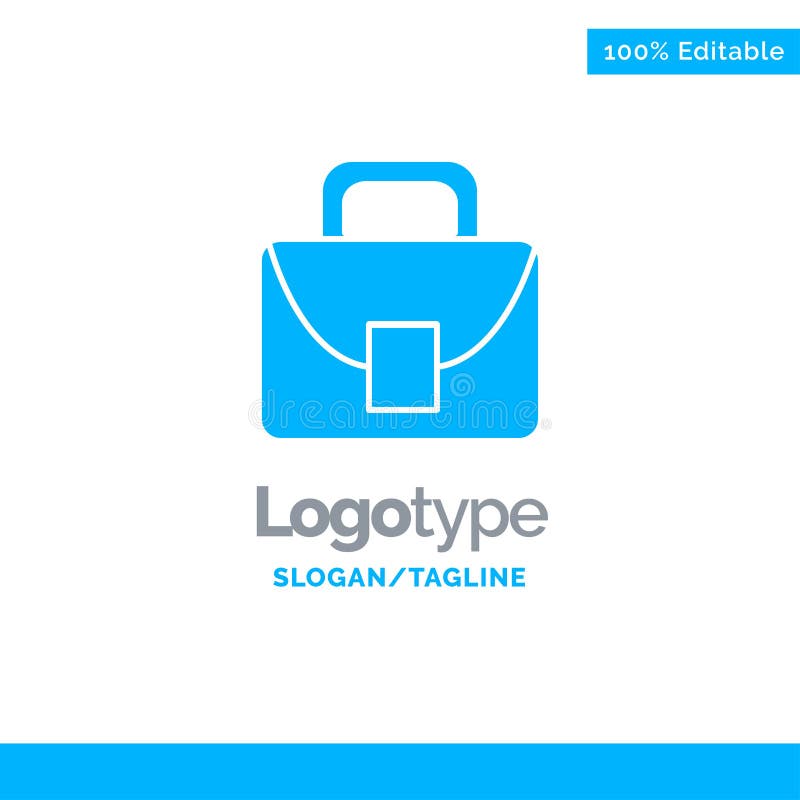 Bag, Worker, Logistic, Global Blue Solid Logo Template. Place for ...