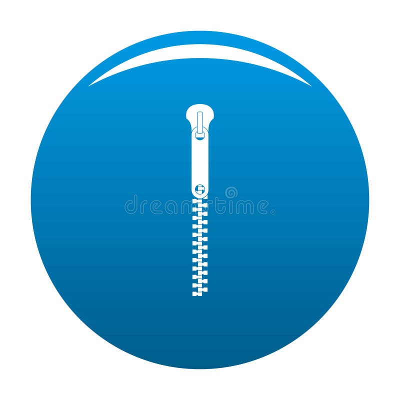 Bag zip icon vector blue stock vector. Illustration of zipper - 116432019