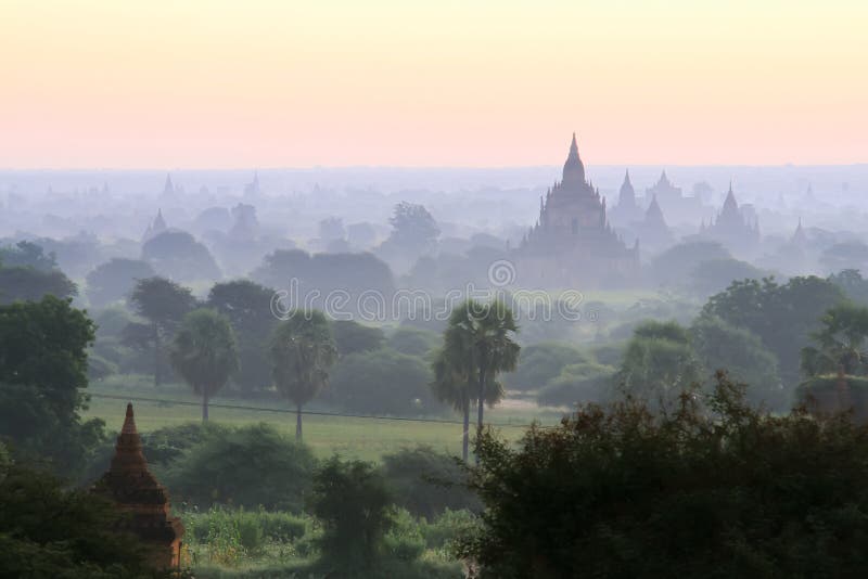 Bagan Ancient Pagodas in Myanmar. Stock Photo - Image of ancient, tower ...