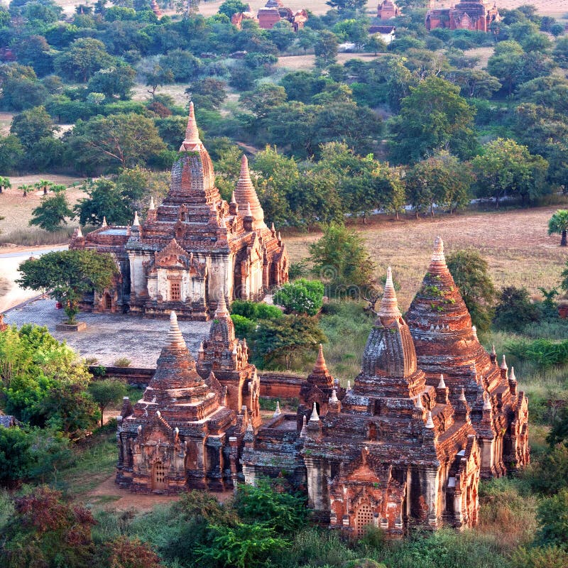 Bagan Archaeological Zone, Myanmar Stock Photo - Image of asiatic ...