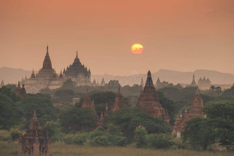 Bagan stock image. Image of burmese, religious, plain - 64823767