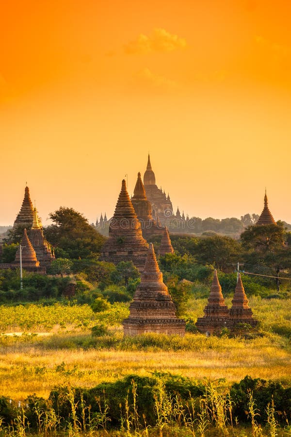 Bagan, Myanmar. stock photo. Image of amazing, asia, pagoda - 38165778