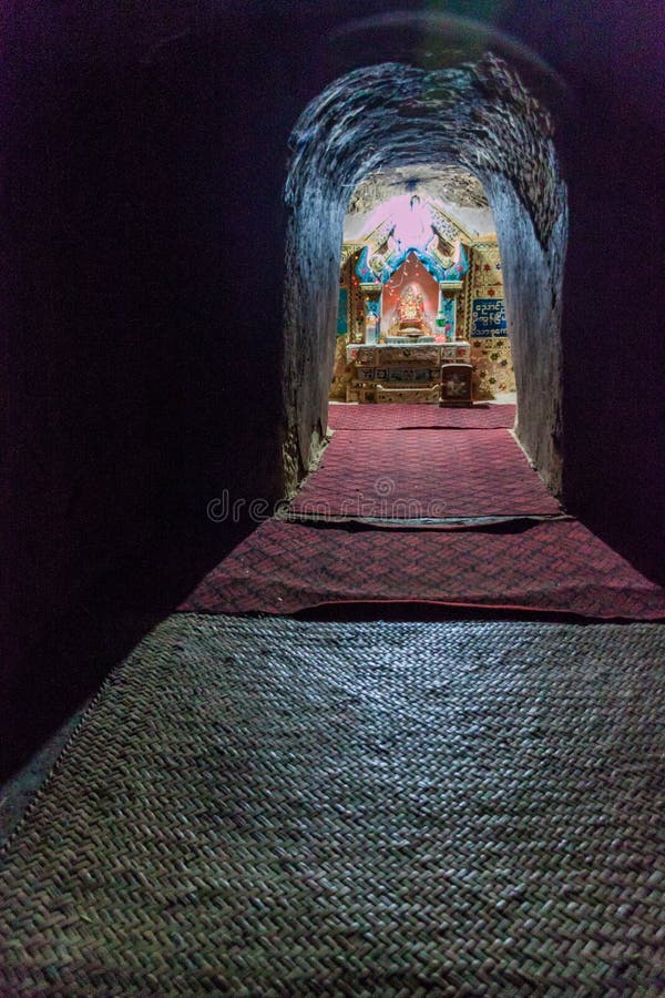 BAGAN, MYANMAR - DECEMBER 7, 2016: Kyat Khayon Cave Monastery in Bagan ...