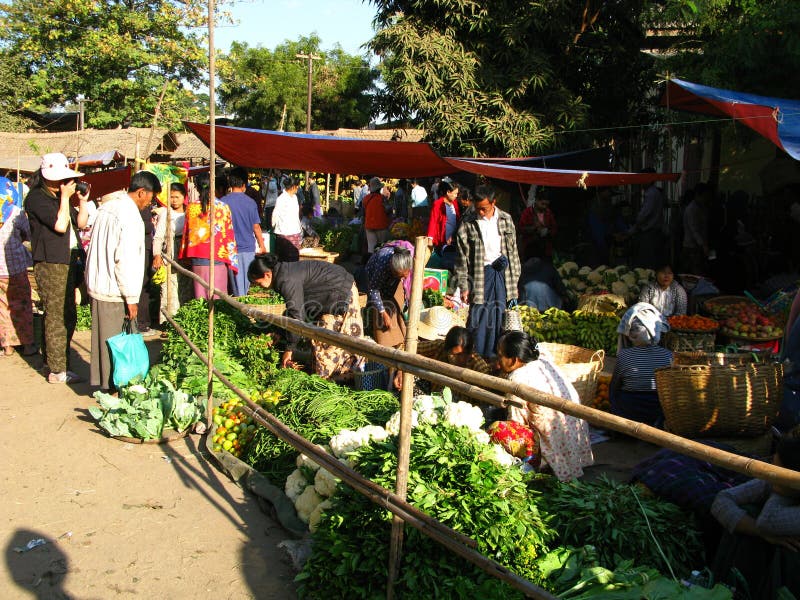 Bagan, Myanmar - 06 Jan 2010: the Local Market, Bagan, Myanmar ...