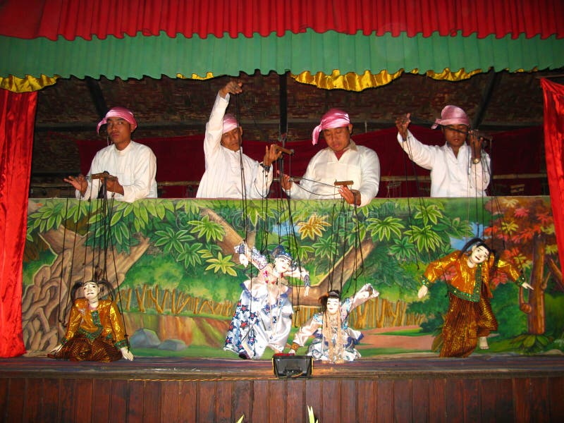 Bagan, Myanmar - 05 Jan 2010: the Puppet Theatre in Bagan, Myanmar ...