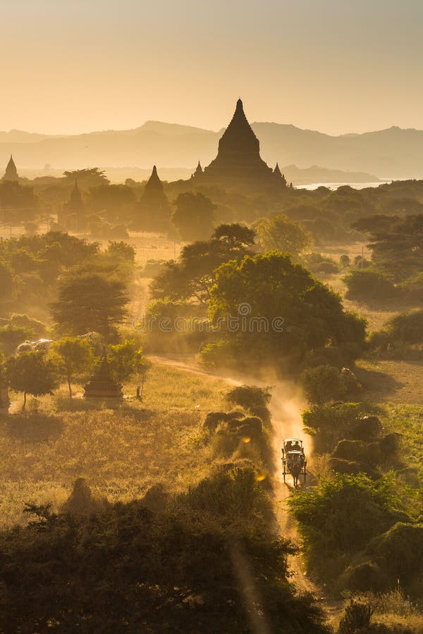 Bagan Myanmar stock image. Image of buddha, dusk, adventure - 55928429