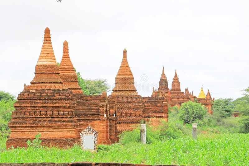 Bagan Strefy Archeologiczna Panorama, Myanmar Obraz Stock - Obraz ...