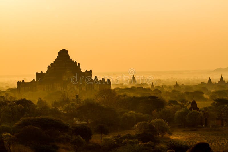 Bagan sunrise stock photo. Image of pagoda, perspective - 91943704
