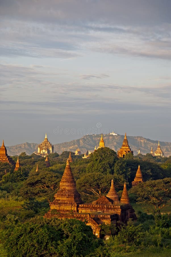 Bagan sunset stock image. Image of buddhism, conservation - 36182265
