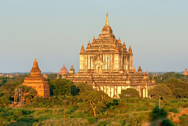 Bagan at Sunset, Myanmar. stock image. Image of buddha - 13440071