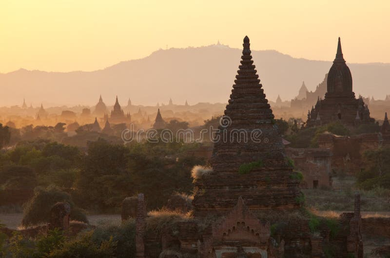 Bagan stock photo. Image of structure, light, glowing - 54158808