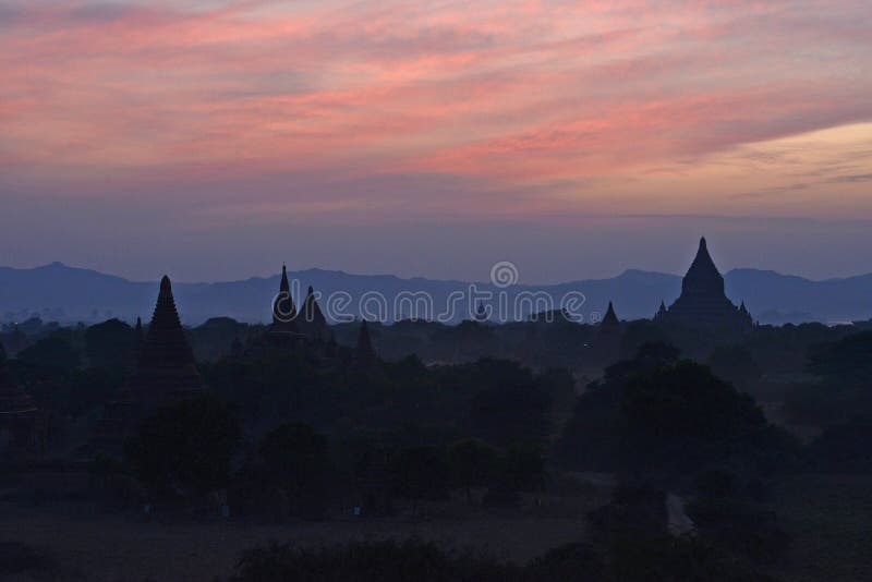 Bagan sunset stock photo. Image of ancient, famous, spirituality - 71901602