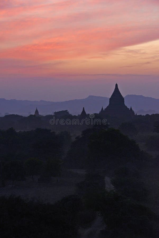 Bagan sunset stock image. Image of outdoor, site, view - 77953649