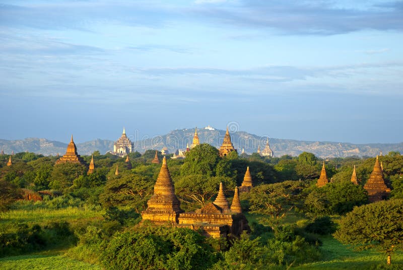 Bagan sunset stock image. Image of buddhism, conservation - 36182265
