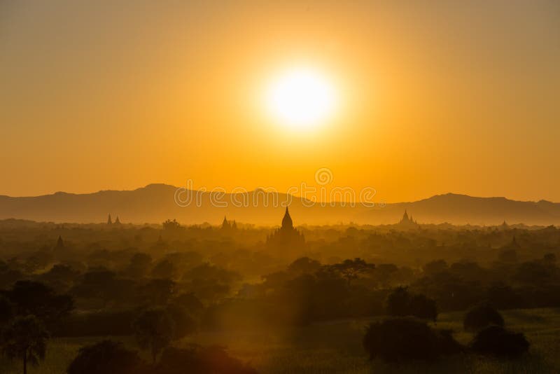 Bagan temples, Myanmar stock photo. Image of pagoda - 121591828